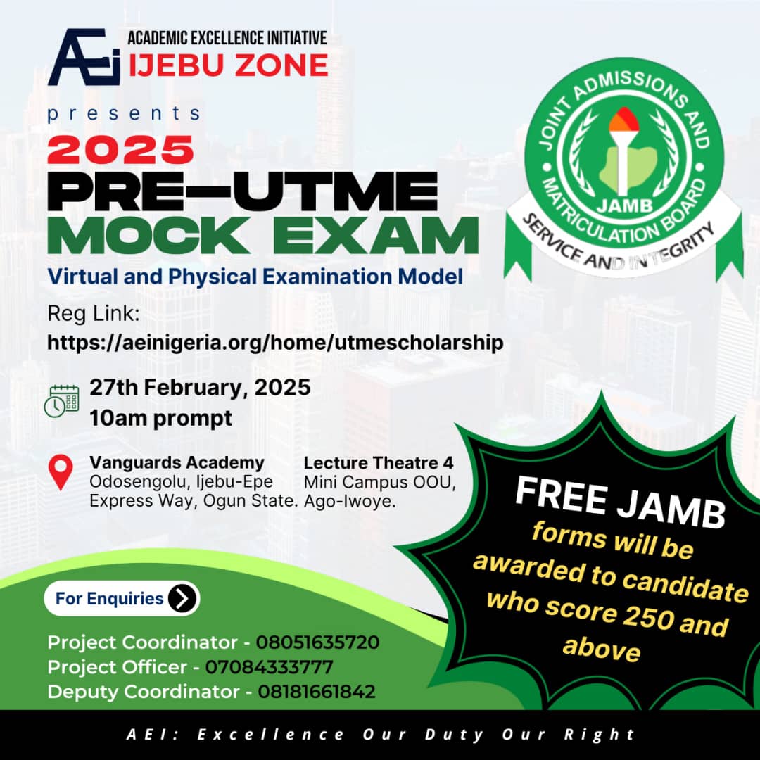 Academic Excellence Initiative To Organise UTME Mock Exam In 36 States ...